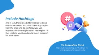 5 Best Tips To Create Engaging Captions For Social Media | PDF