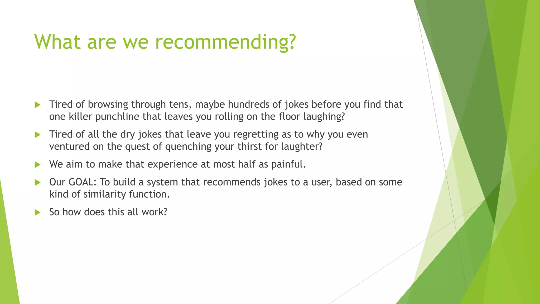 JIF Ultimate recommendation engine | PPT