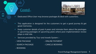 Travel Package Management System | PPTX