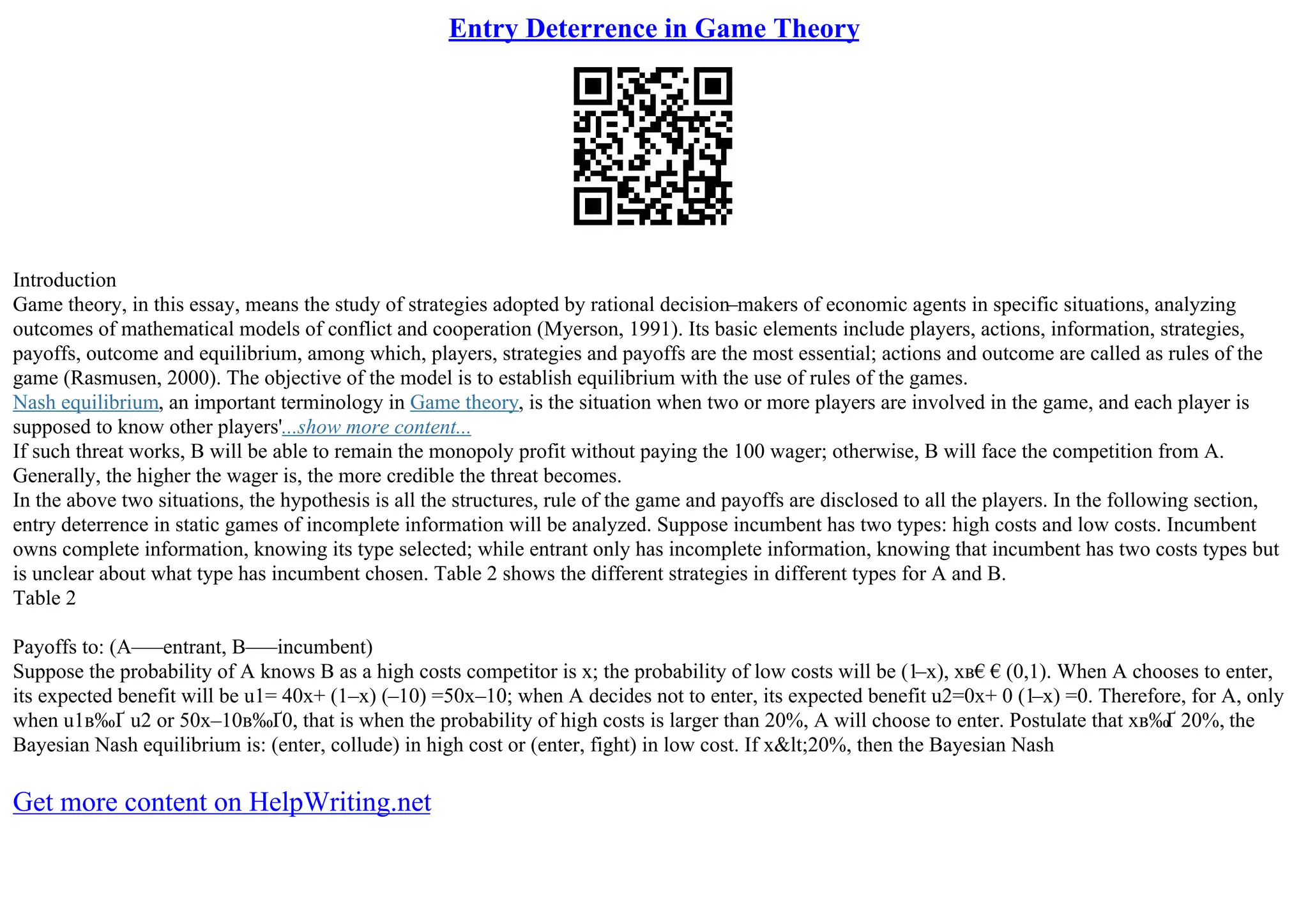 Ultimatum Game Theory | PDF