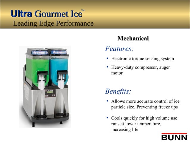 BUNN Ultra 2 Slush Machine Overview | PPT