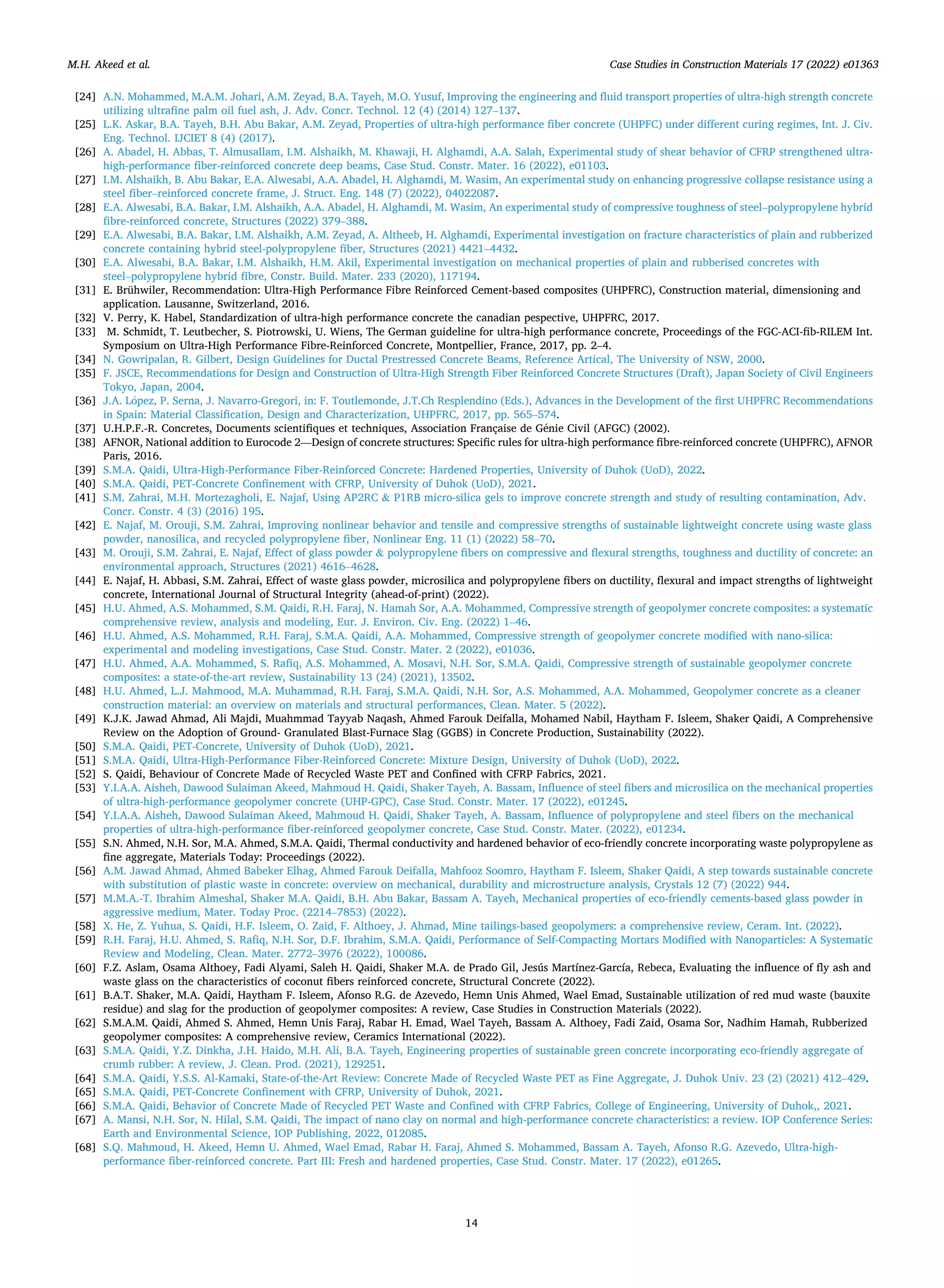 Ultra-high-performance fiber-reinforced concrete. Part V Mixture design, preparation, mixing ...