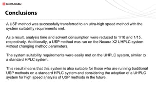 Ultra-High Speed Analysis of USP Methods | PPT
