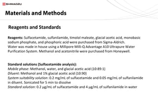 Ultra-High Speed Analysis of USP Methods | PPT