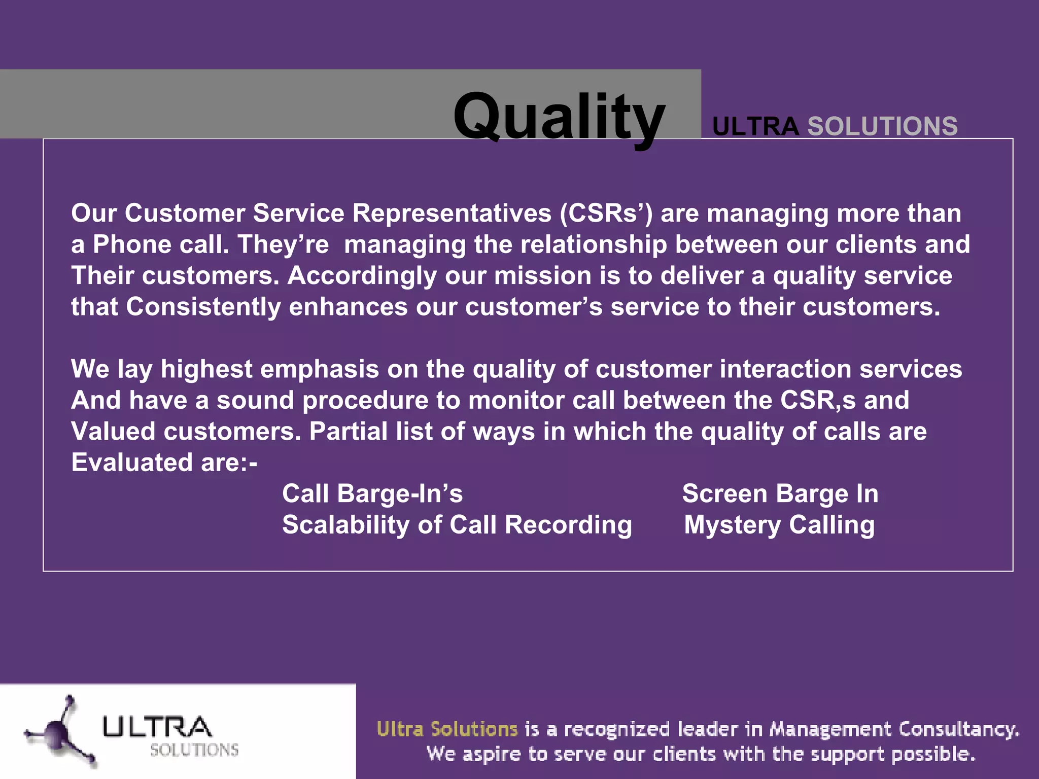 Ultra Solutions | PPT
