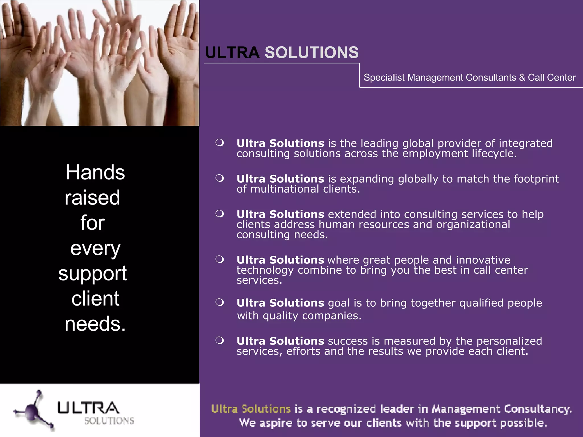 Ultra Solutions | PPT
