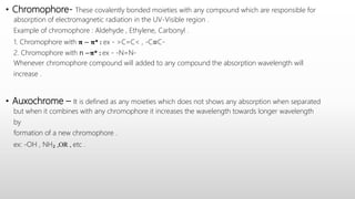 Ultra-Violet & Visible Spectroscopy.pptx | Chemistry | Science