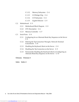 Sun UltraTM 45 and Ultra 25 Workstations Service and Diagnostics Manual ...