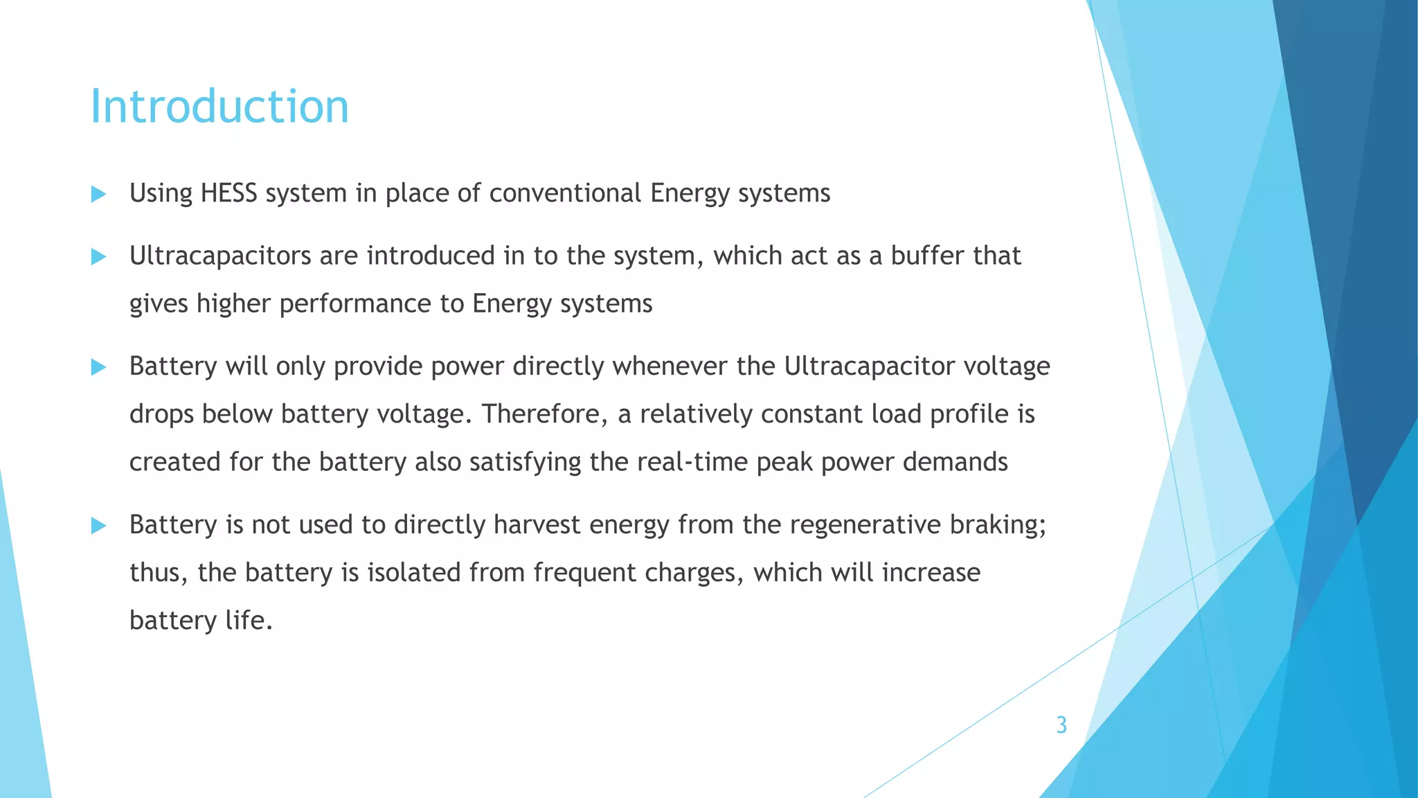 Ultracapacitor based energy storage system for hybrid and electric ...
