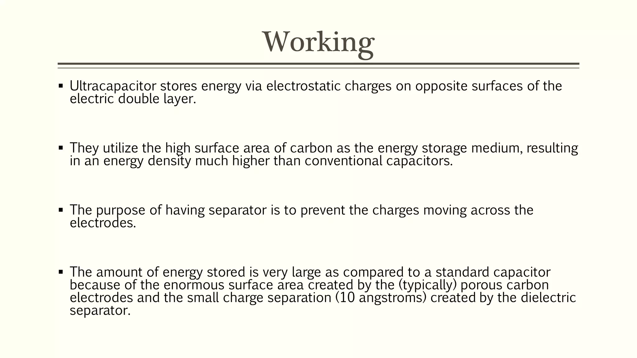 Ultracapacitors or Supercapacitors | PPTX