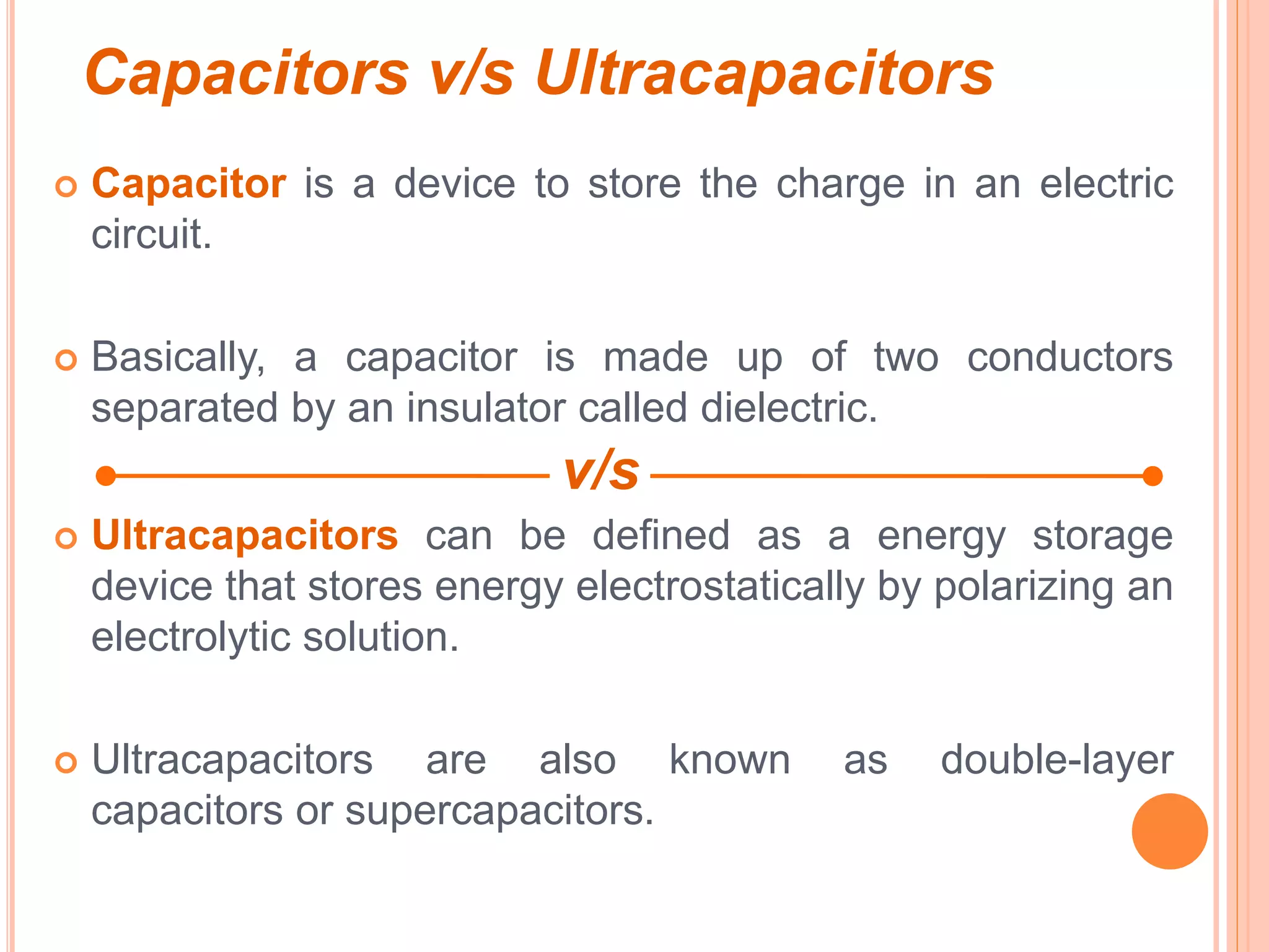 Ultracapacitors | PPTX