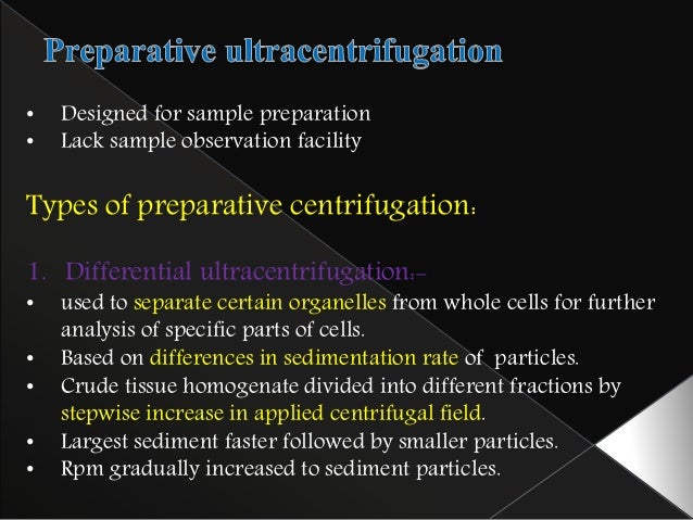 Ultracentrifugation