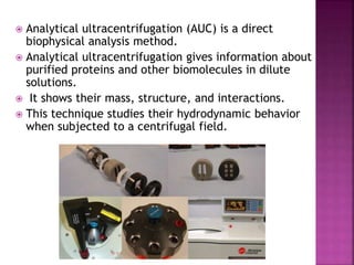 Analytical Ultracentrifugation of protein. | PPTX