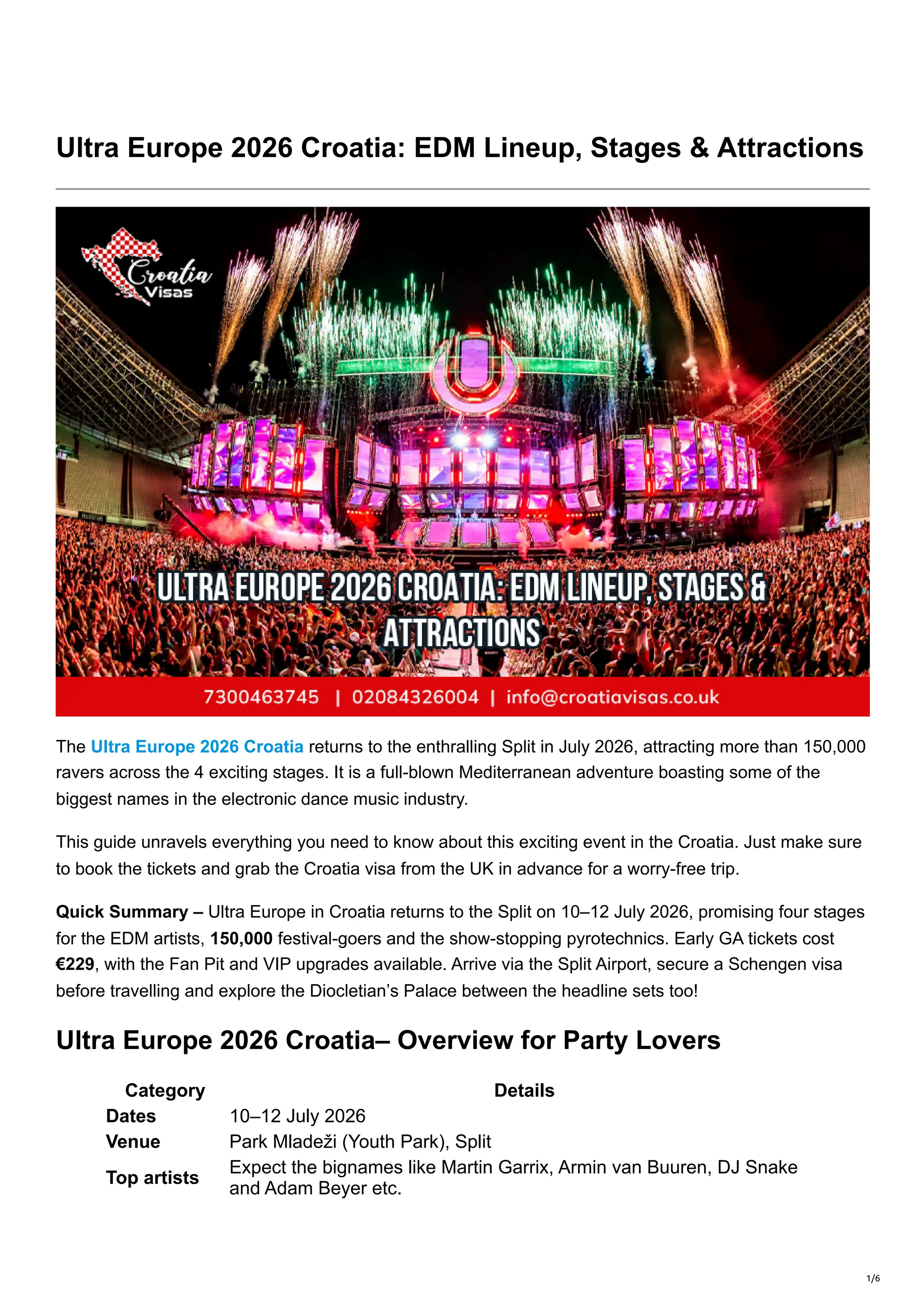 Ultra Europe 2026 Croatia EDM Lineup Stages Attractions.pdf