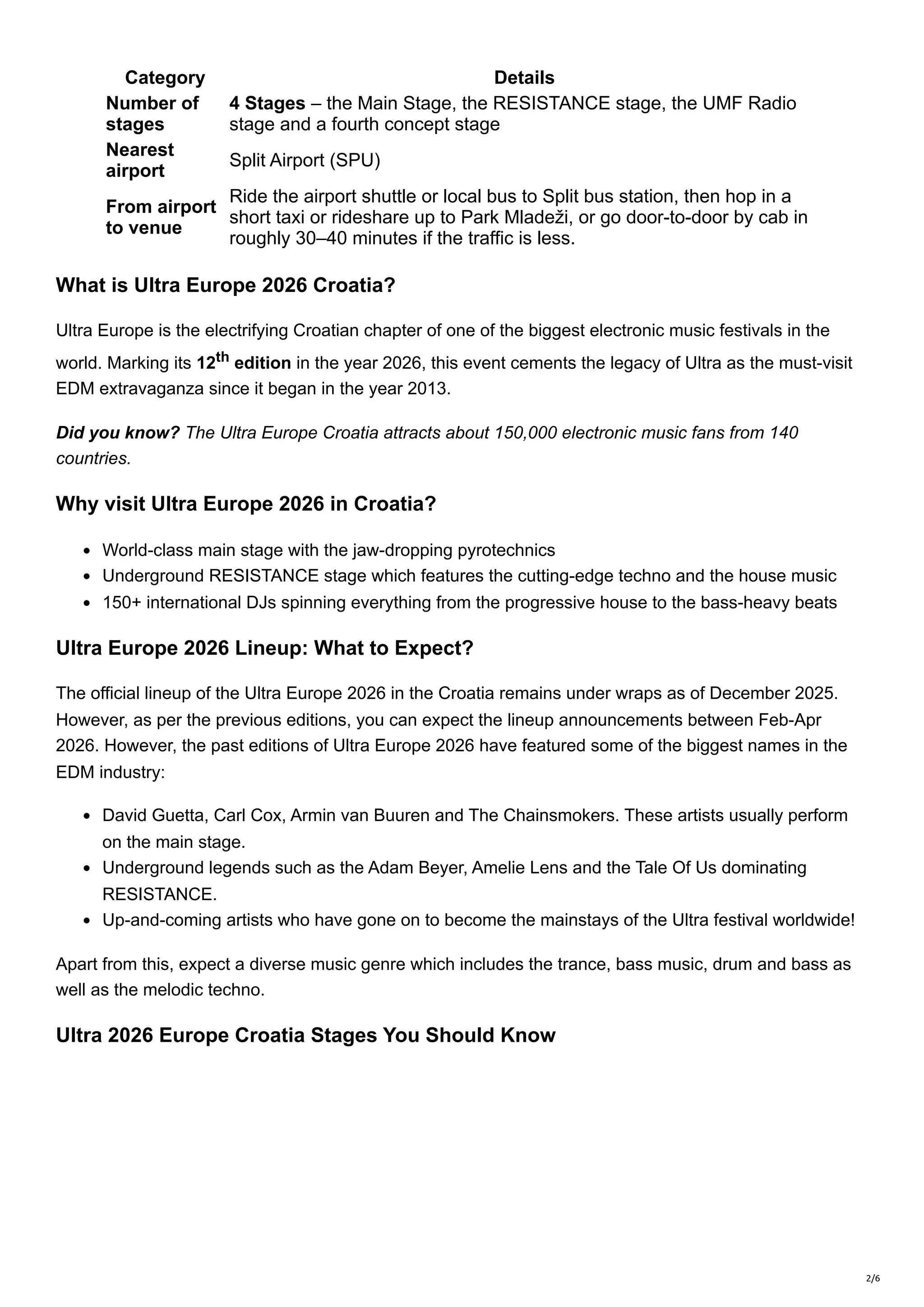 Ultra Europe 2026 Croatia EDM Lineup Stages Attractions.pdf