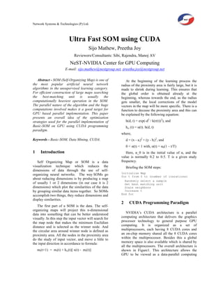 Ultra Fast SOM using CUDA | PDF