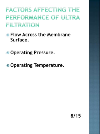 Ultrafiltration | PPTX