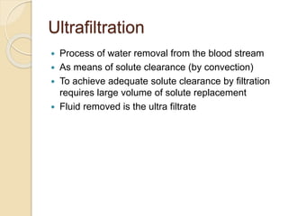 Ultrafiltration | PPTX