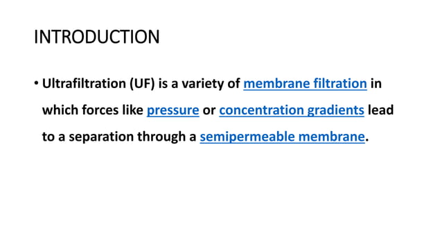 Ultrafiltration | PPTX