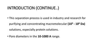 Ultrafiltration | PPTX
