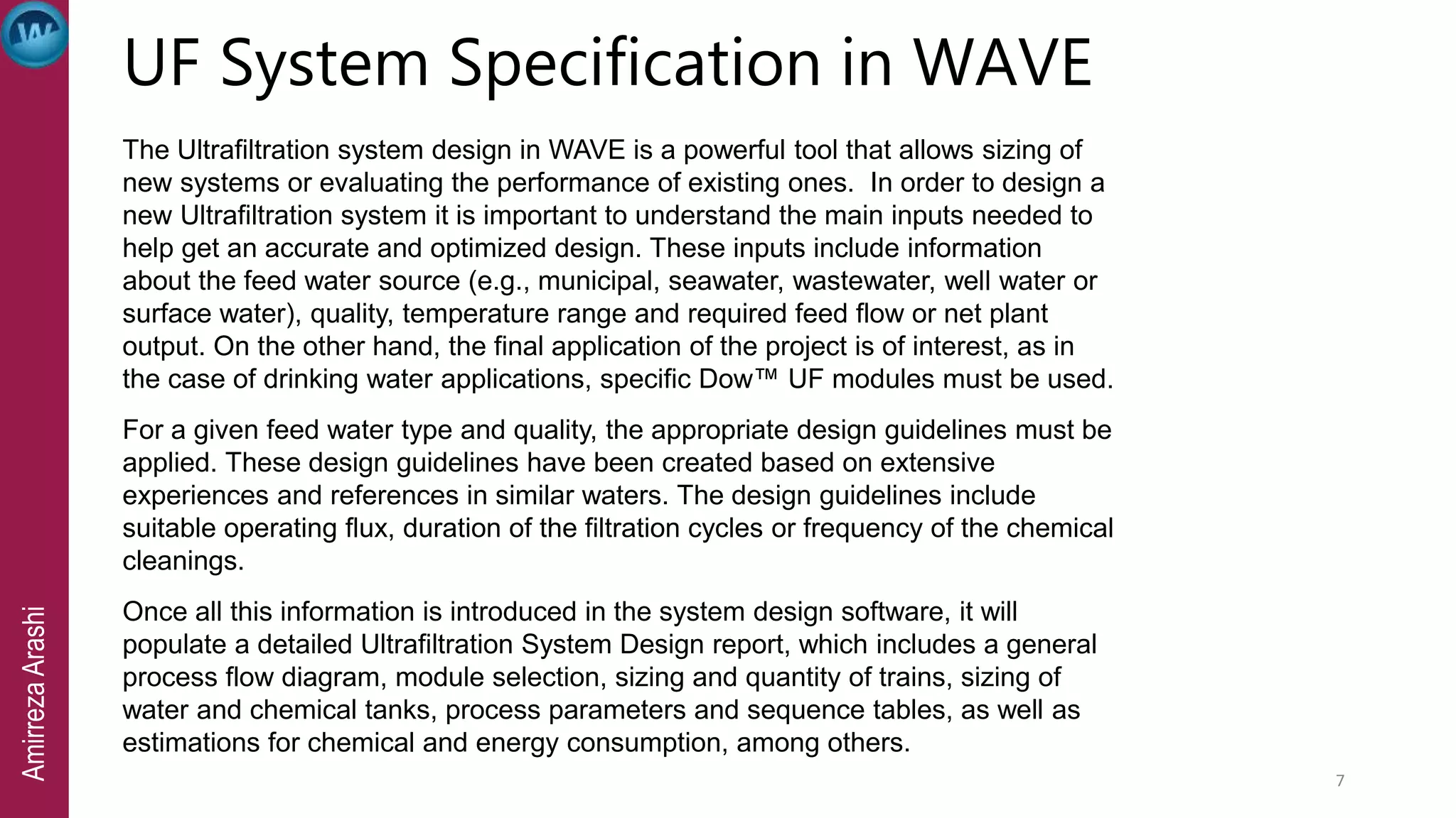 Training of UF design with WAVE Software | PPTX