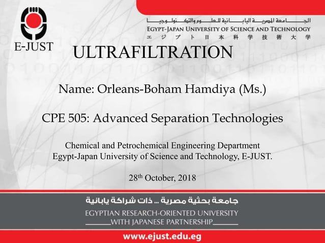 Ultrafiltration hamdiya orleans boham | PPT | Free Download