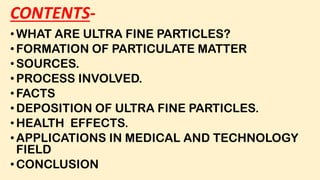 Ultra fine partcles | PDF