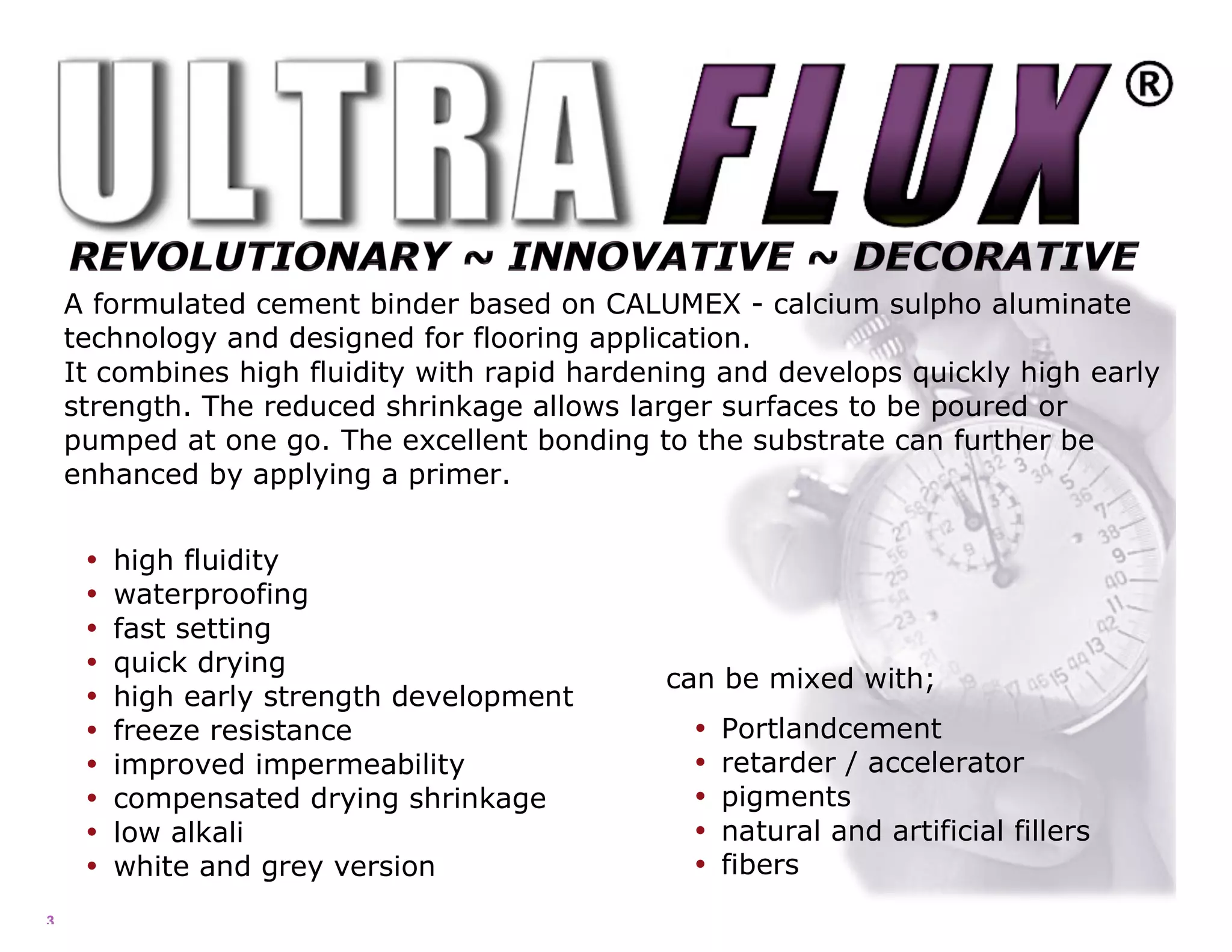 HIGH FLUID CSA CEMENT - ULTRA FLUX | PPT | Free Download