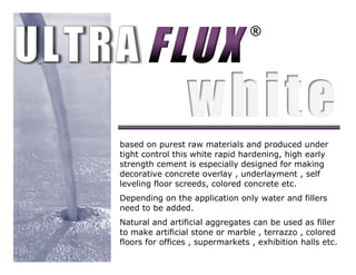 HIGH FLUID CSA CEMENT - ULTRA FLUX | PDF