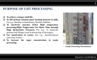Ultra High Temperature Processing of Food Products | PDF