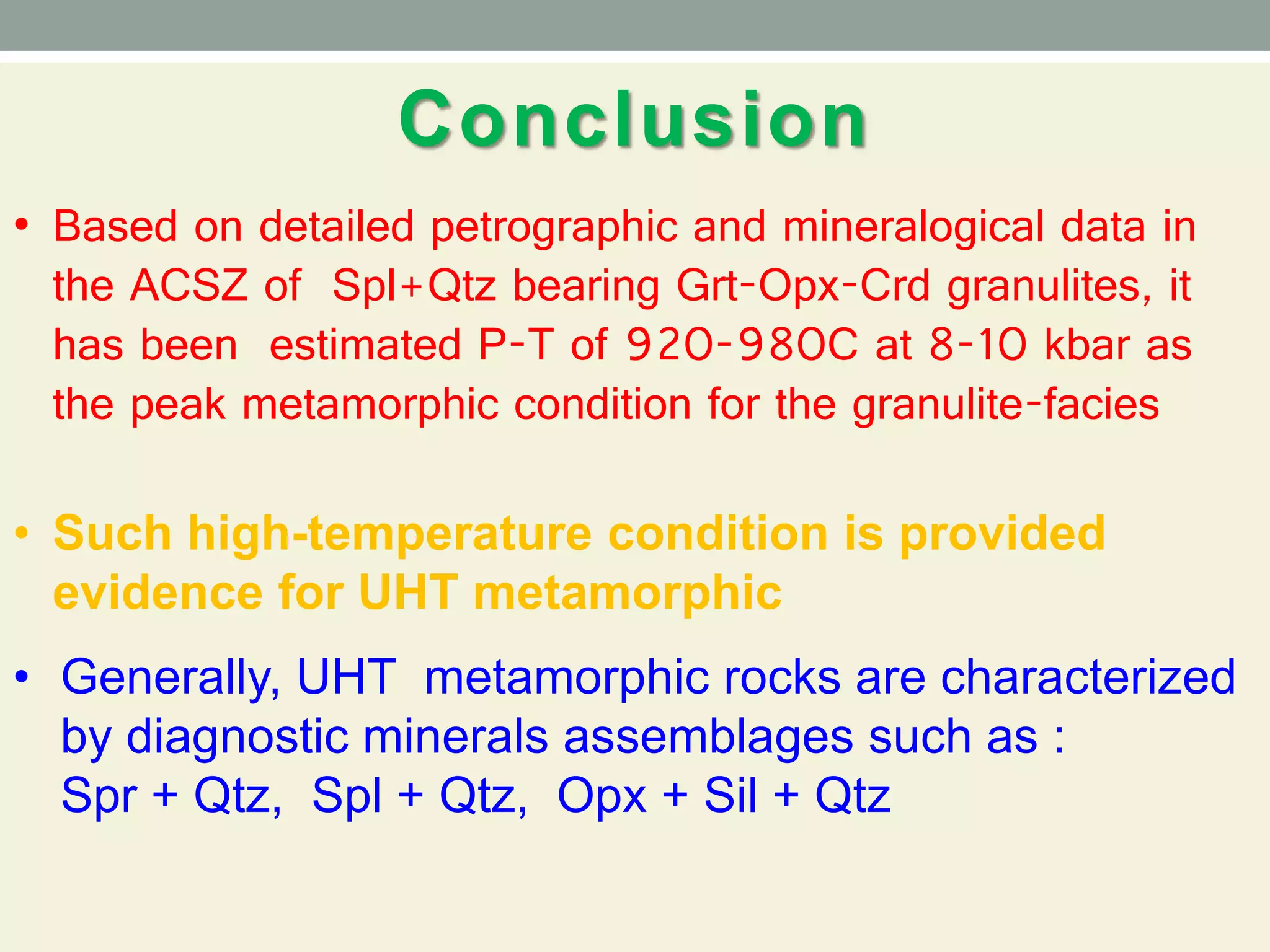 Ultra high temperature metamorphism | PPTX