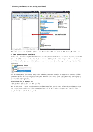 hướng dẫn sử dụng phân mềm Ultra iso | PDF