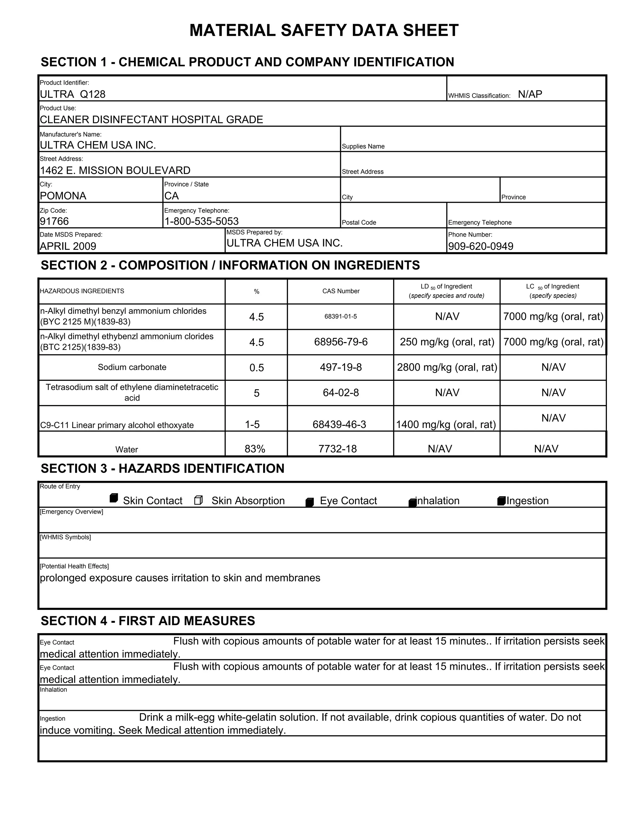 CleanMart USA- Ultra Q 128 | PDF