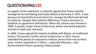 CAMBRIDGE AS HISTORY: THE ORIGINS OF WORLD WAR 1. ULTRA REVISION ...