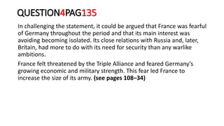 CAMBRIDGE AS HISTORY: THE ORIGINS OF WORLD WAR 1. ULTRA REVISION ...