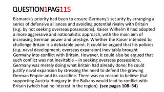 CAMBRIDGE AS HISTORY: THE ORIGINS OF WORLD WAR 1. ULTRA REVISION ...