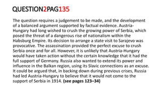 CAMBRIDGE AS HISTORY: THE ORIGINS OF WORLD WAR 1. ULTRA REVISION ...
