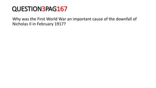 CAMBRIDGE AS HISTORY: RUSSIAN REVOLUTION MODULE. QUESTIONS AND ANSWERS ...