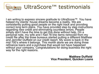 Ultra Score Presentation | ODP