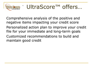Ultra Score Presentation | ODP | Home Financing | Personal Debt