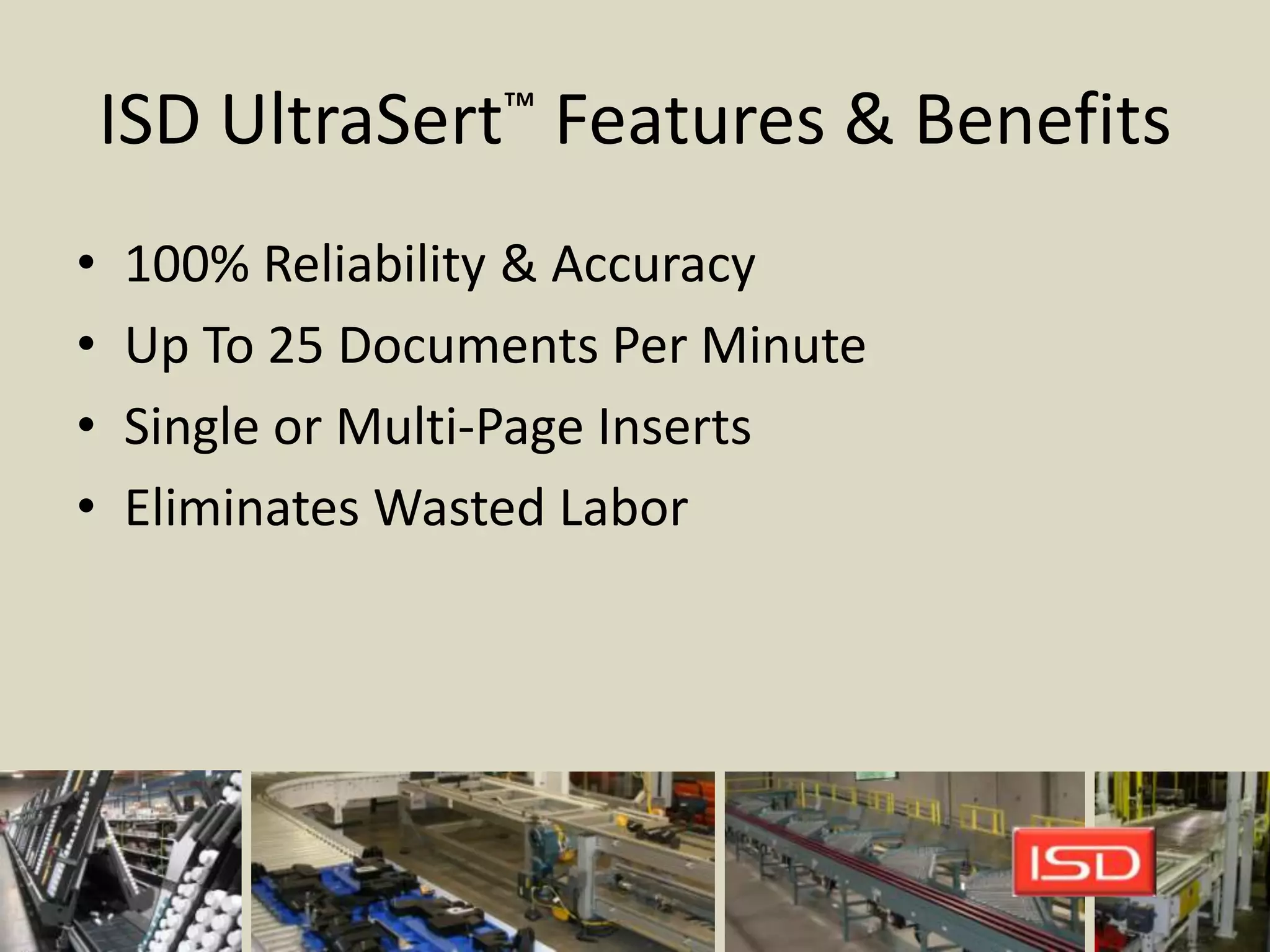 UltraSert Automatic Document Printer & Inserter by ISD | PPTX