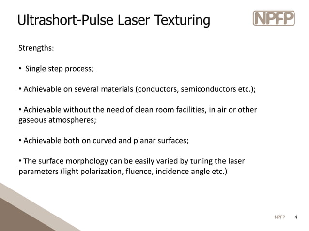 Ultrashort pulsed-laser textured tunnel and pipe outer surfaces | PDF | Physics | Science