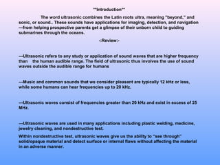 Ultrasonic | PPT