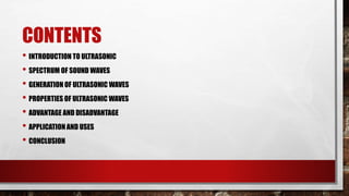 Ultrasonic generation-and-its-application | PPTX