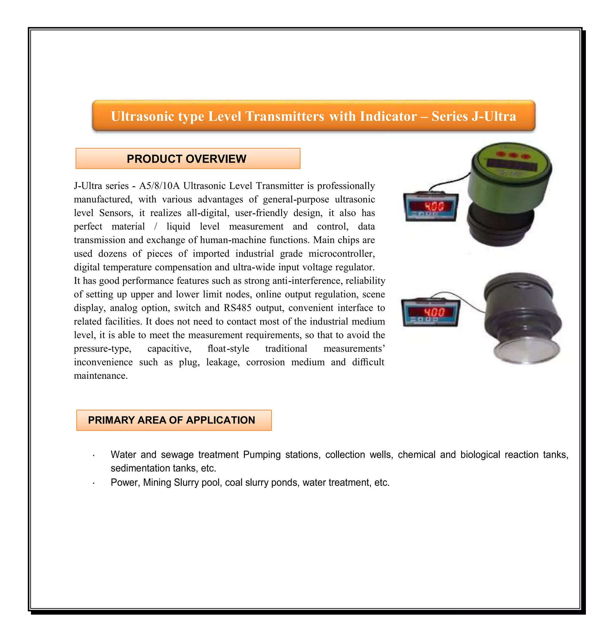 Ultrasonic Level Indicators with TC connection | PDF | Technology ...