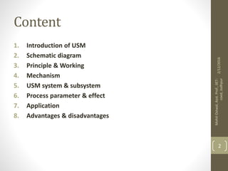 Ultrasonic machining | PPTX