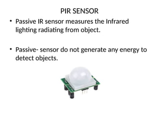 ULTRA SONIC AND PIR SENSORS working principle | PPT
