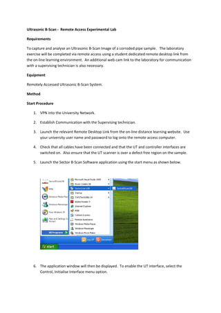 Ultrasonic B Scan Laboratory Experiment Guidance | PDF