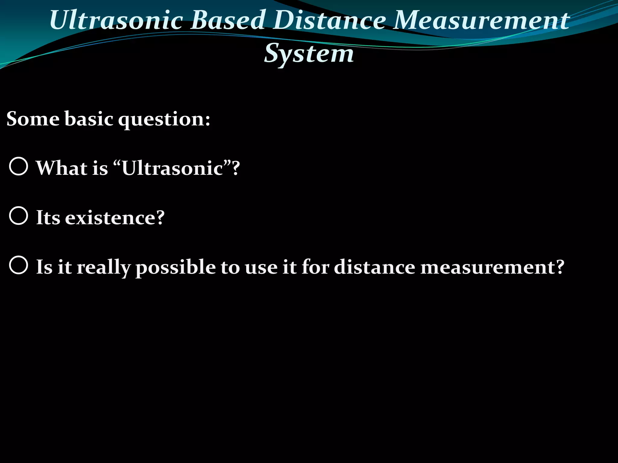 Ultrasonic Based Distance Measurement System Pdf Physics Science