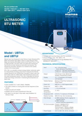 An Ultrasonic BTU Meter for HVAC systems | PDF